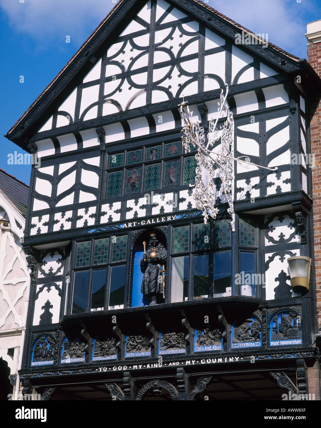 Black and White Tudor building "Bridge Street" Chester Cheshire England ...