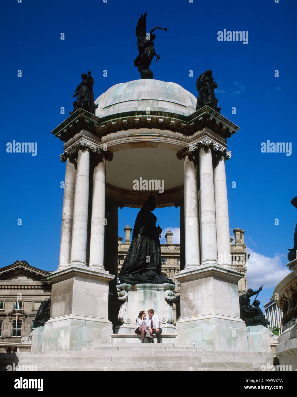 "Victoria Memorial" "Derby Square" Liverpool Merseyside England Stock ...