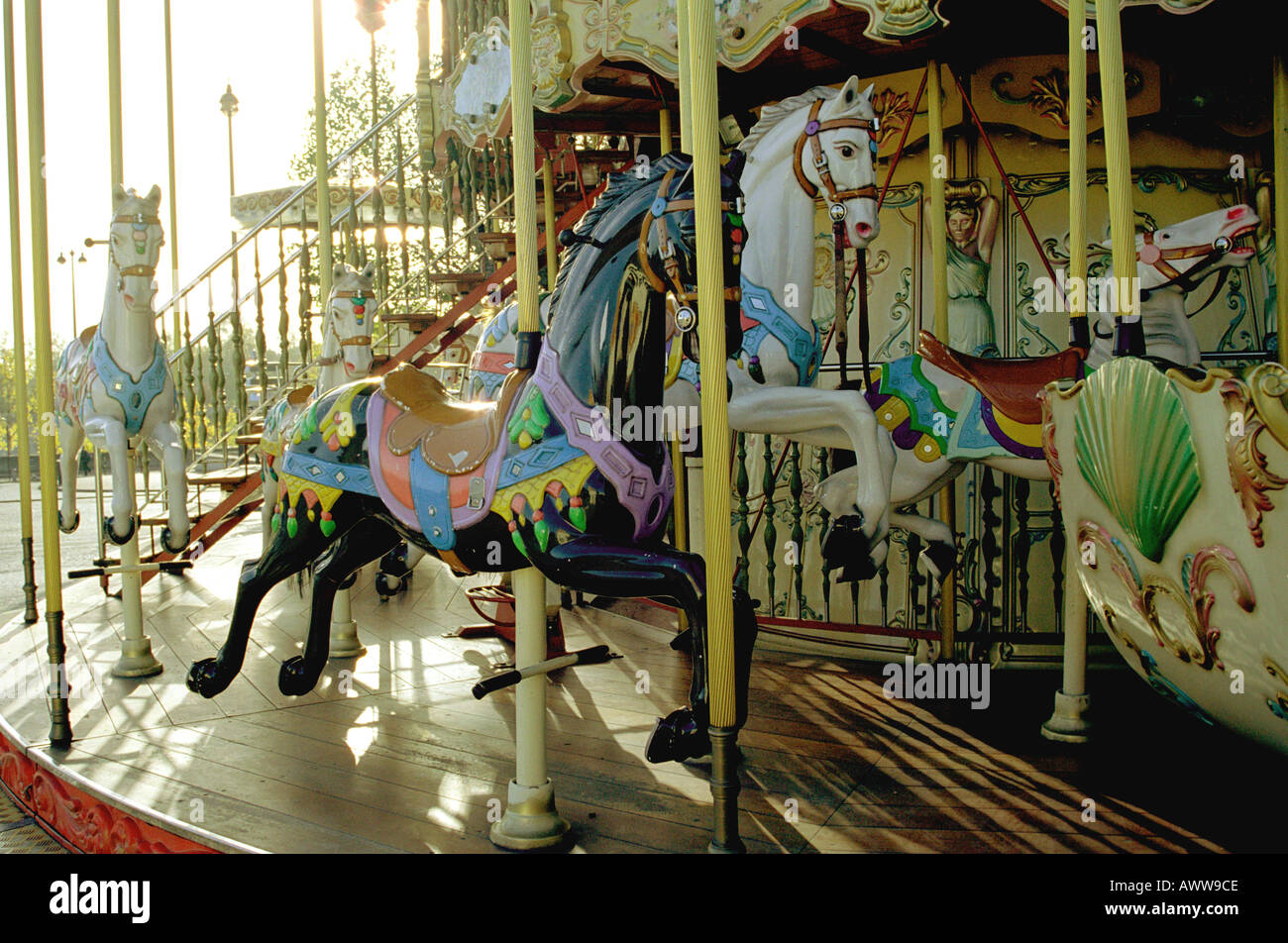 Carousel merry go round montmartre paris hi-res stock photography and ...