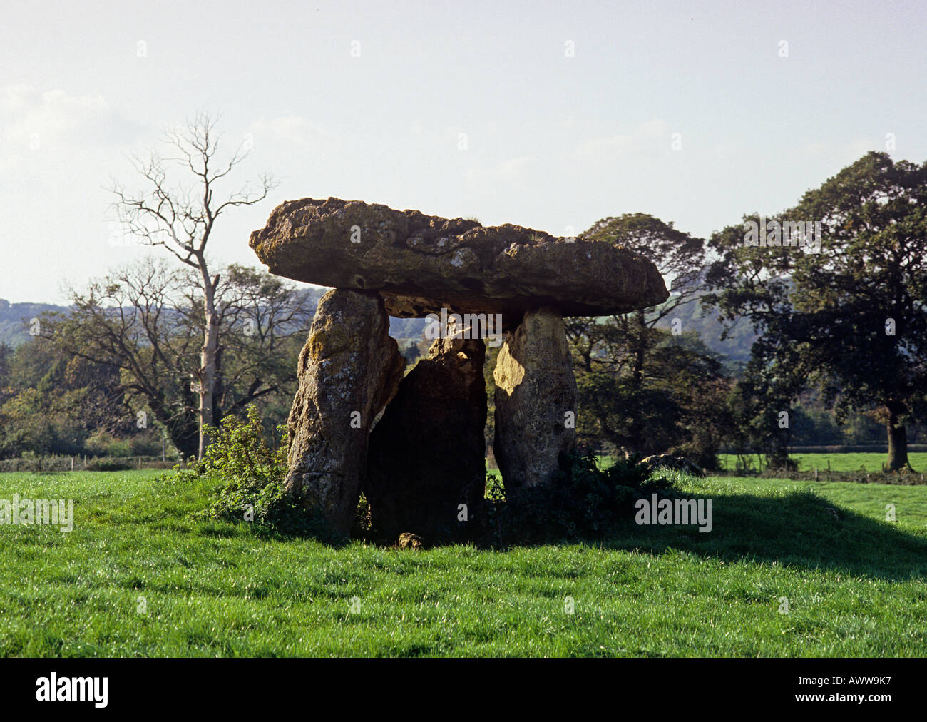 St Lythan s Burial Chamber Huge capstone on three 6 foot high stones ...