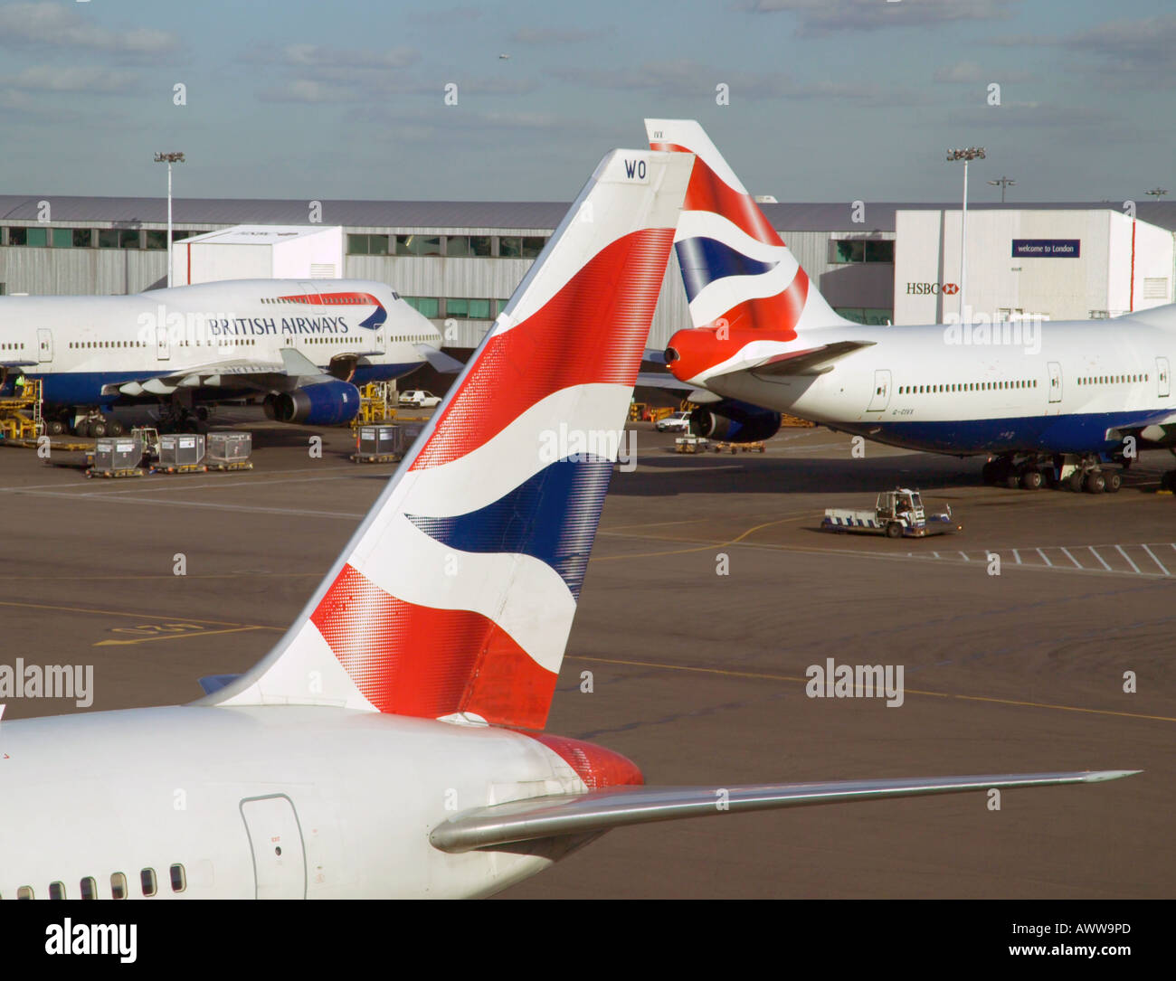 British Airways tail planes Stock Photo - Alamy