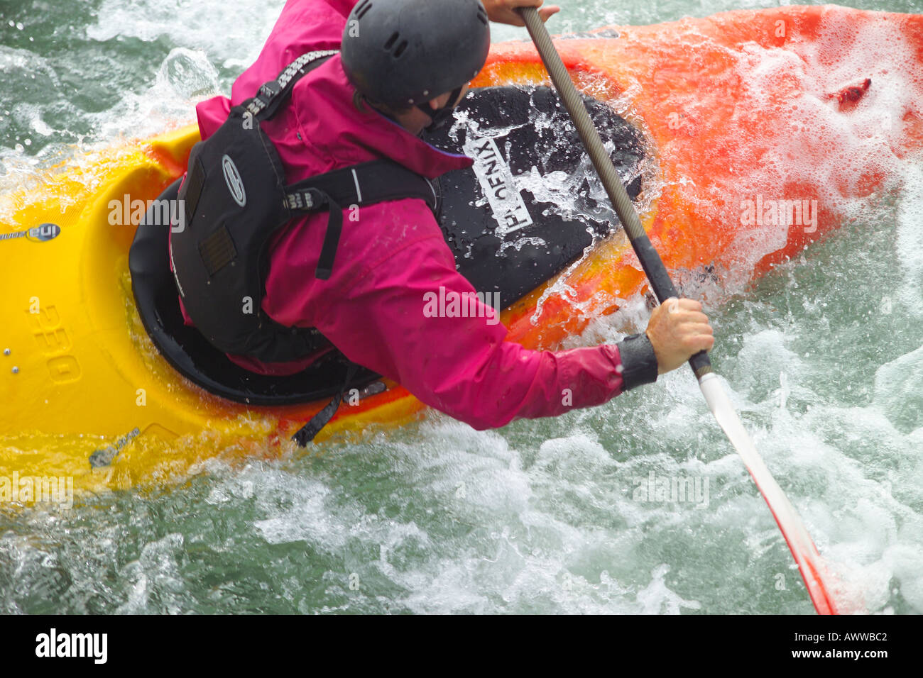 White Water Kayaking Four Mile Bridge Anglesey North West Wales Stock ...