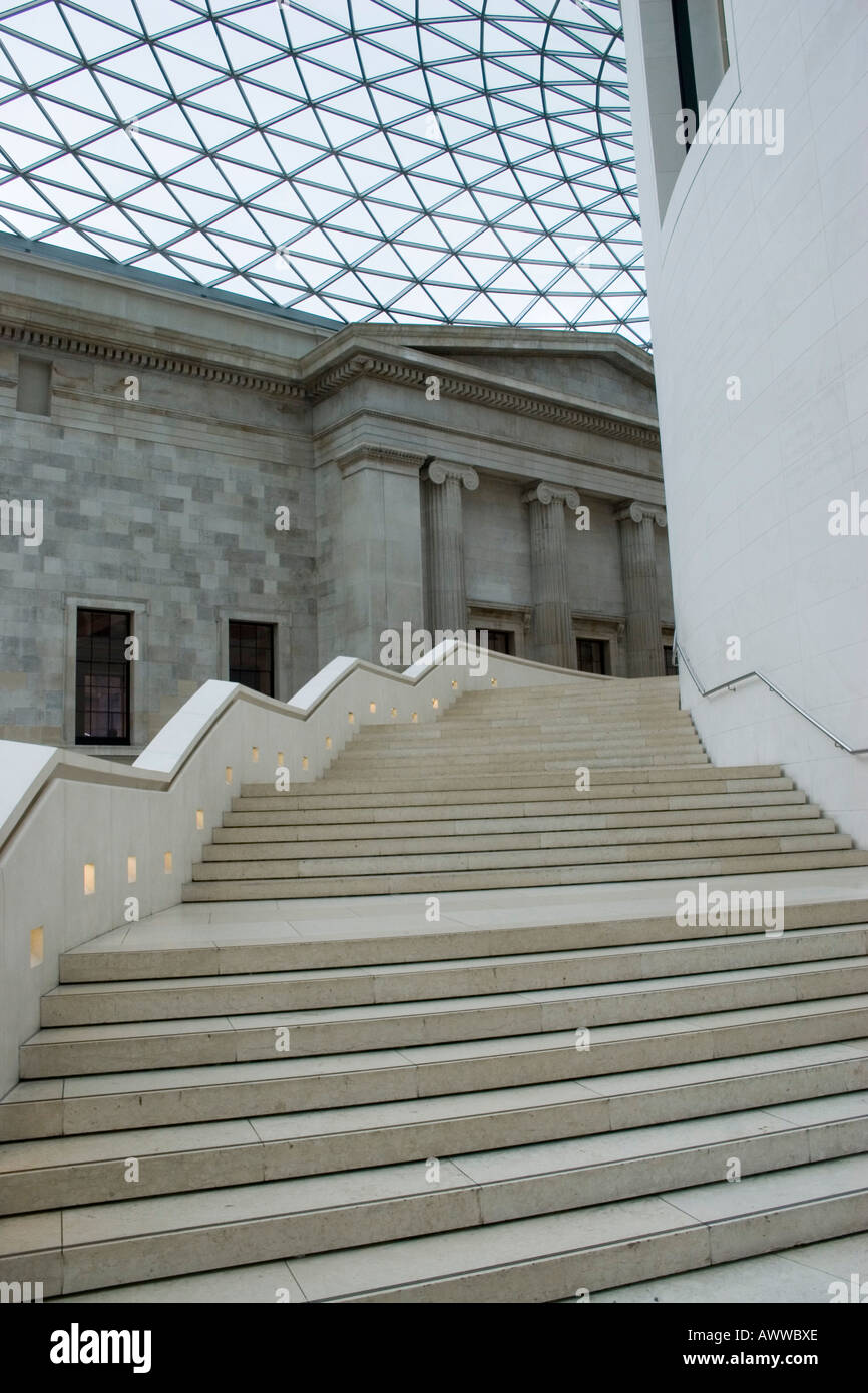 British Museum, interior steps Stock Photo - Alamy