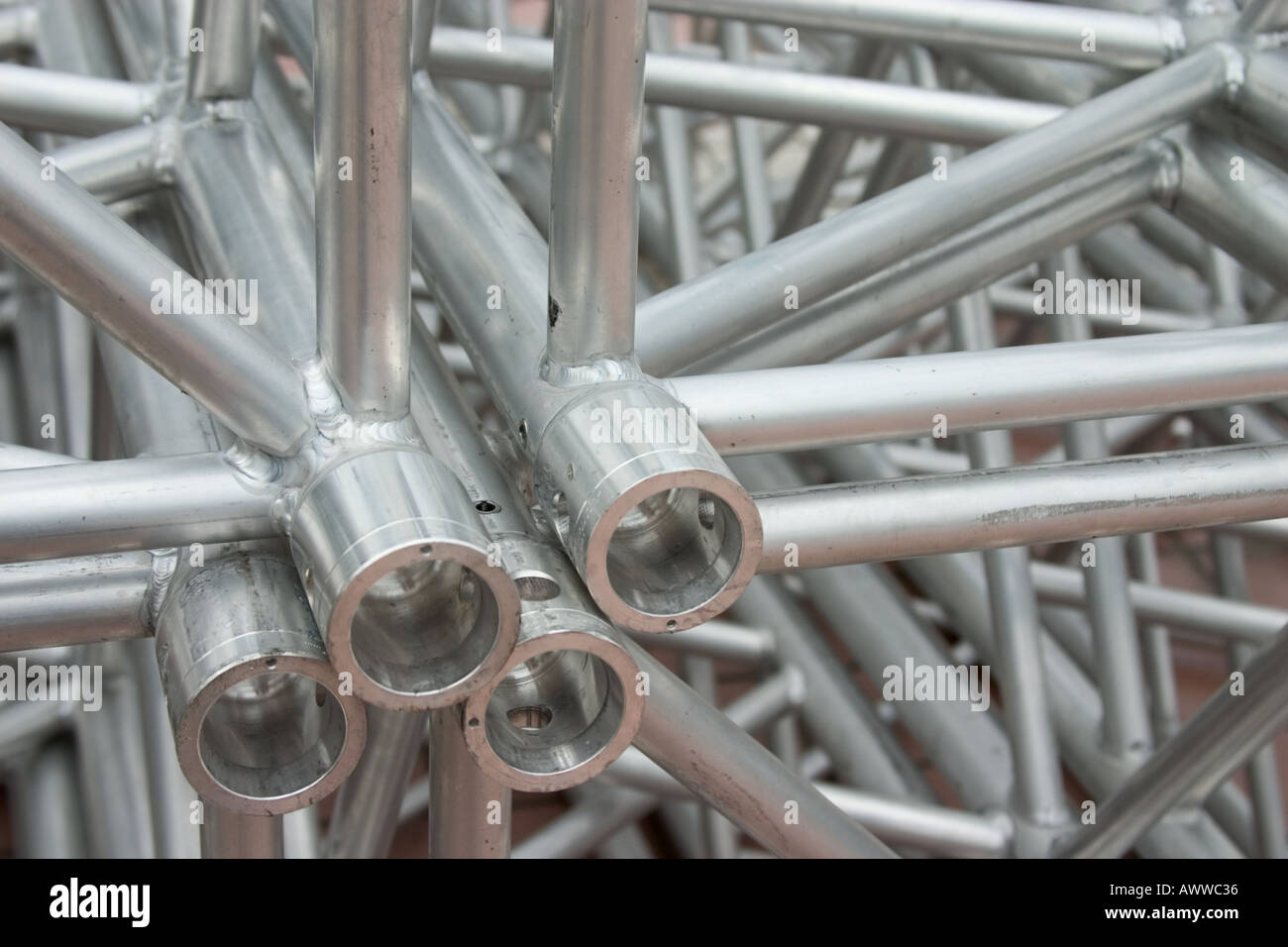 steel frame structure used for constructing temporary concert stage ...