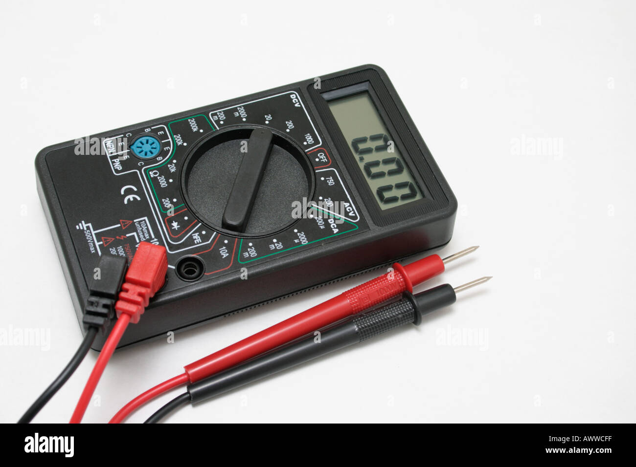digital multimeter and probes Tool used for electronic measurement and ...