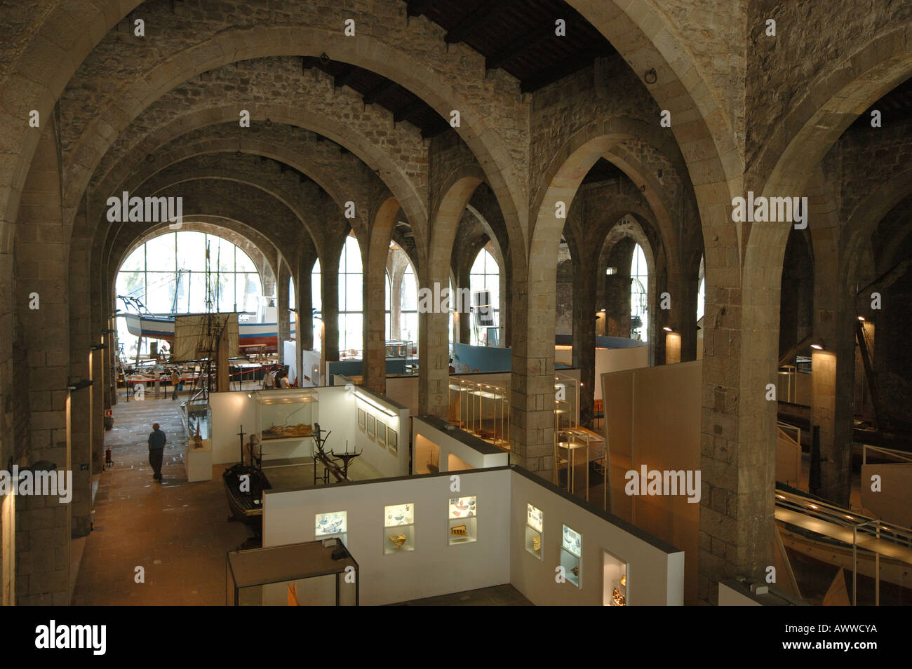 Interior of the Maritime Museum in Barcelona Stock Photo - Alamy