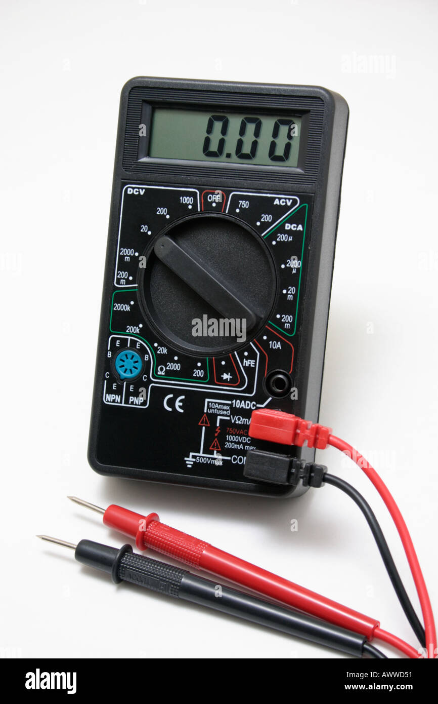 digital multimeter and probes Tool used for electronic measurement and ...