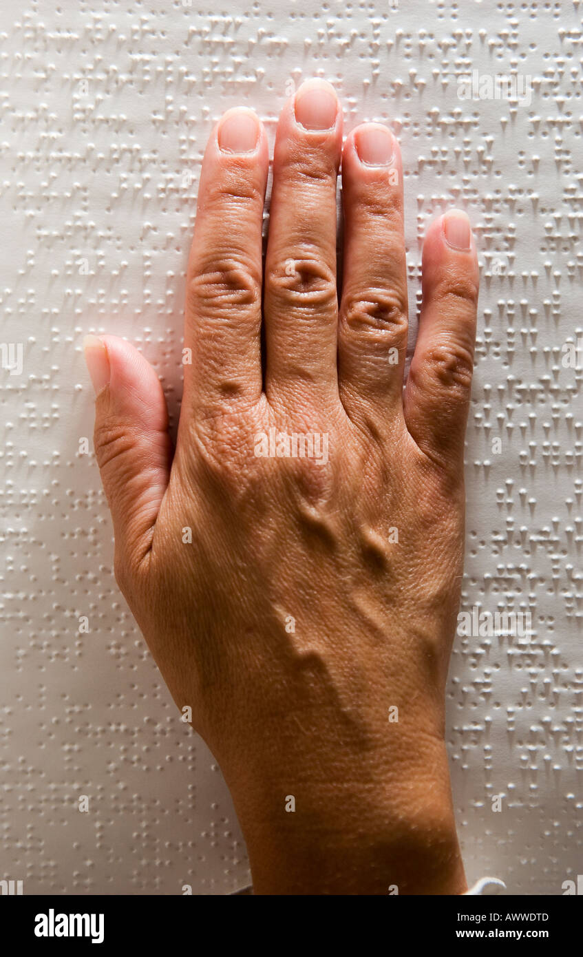 blind person reading Stock Photo - Alamy