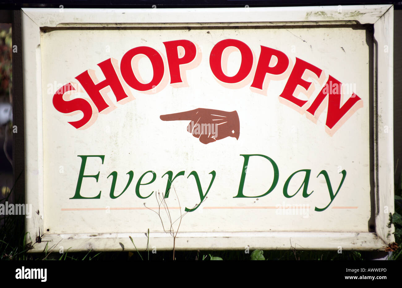 Shop sign, Essex, England, UK Stock Photo - Alamy