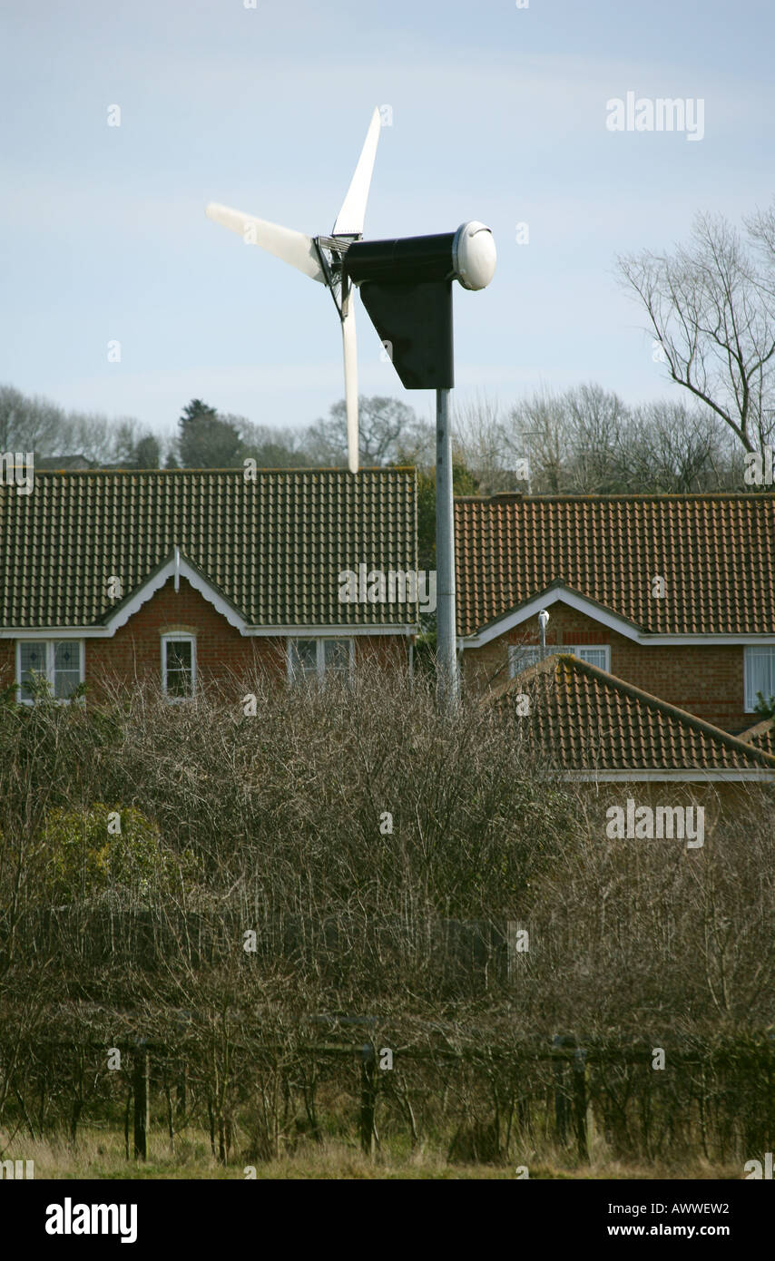 Wind turbine for private use, Rayleigh, Essex, England, UK Stock Photo ...