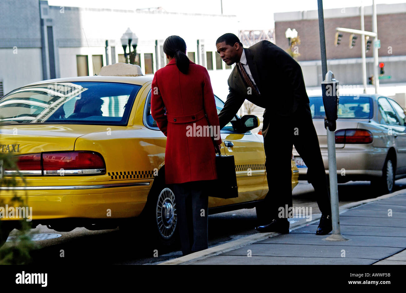 Man getting into black cab hi-res stock photography and images - Alamy