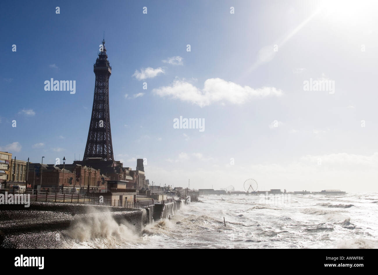 Seawall lashed waves hi-res stock photography and images - Alamy