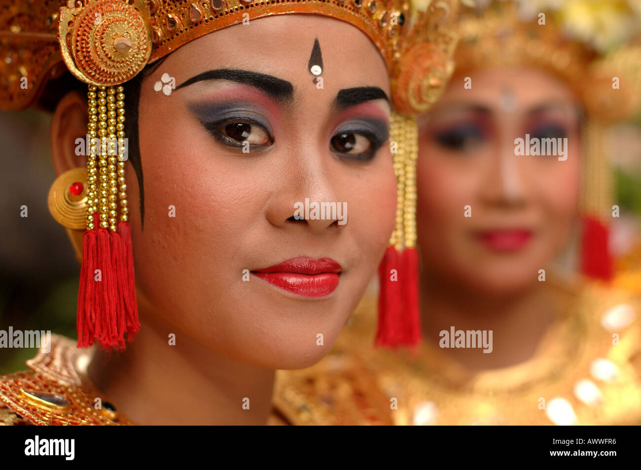 Balinese Legong dancers. Ubud, Bali Stock Photo - Alamy