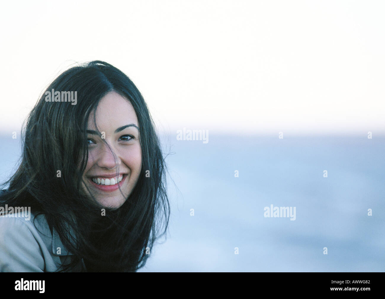 Young woman smiling, close-up Stock Photo - Alamy