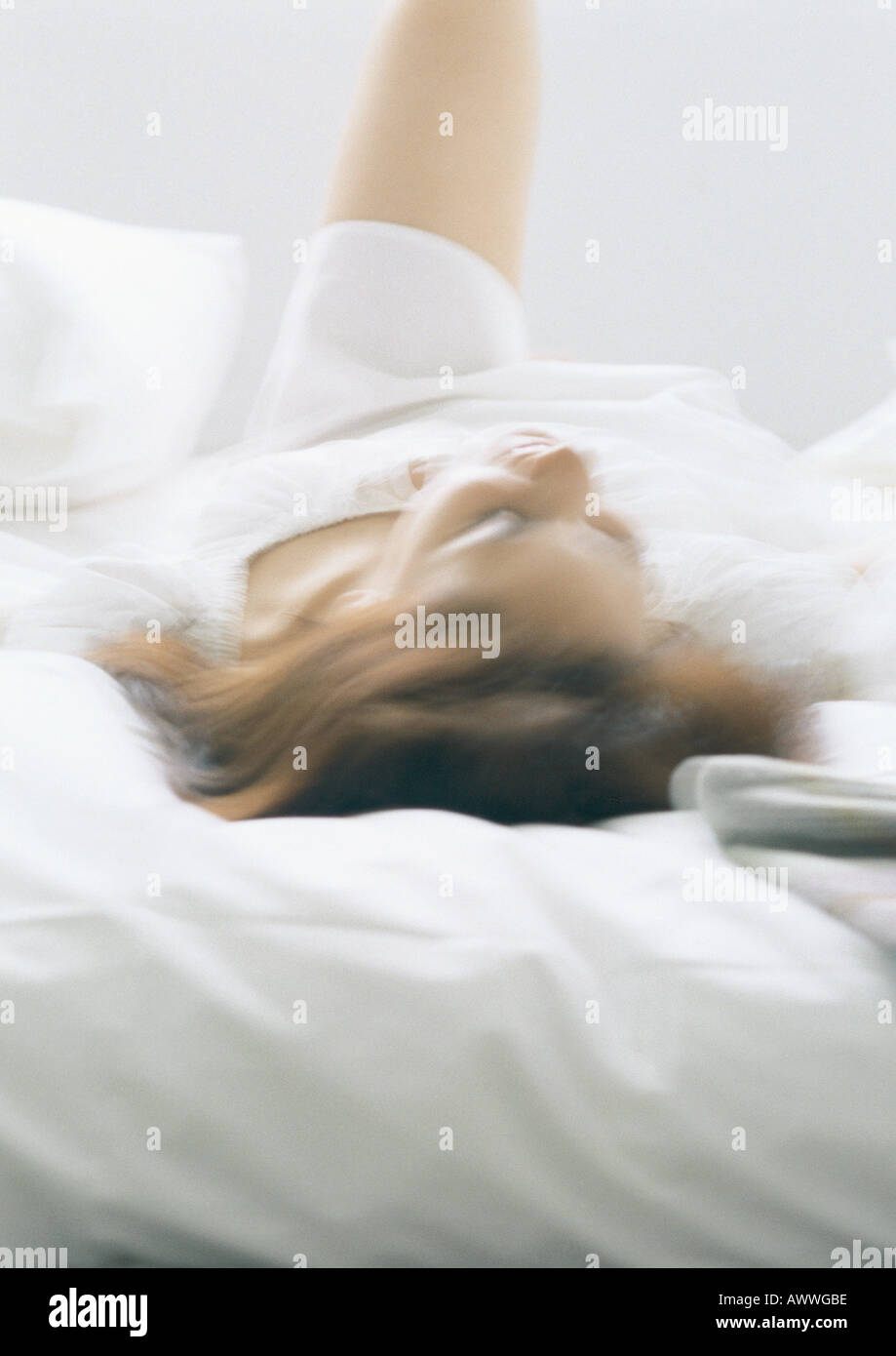 Woman Lying Back Legs Up High Resolution Stock Photography and Images ...