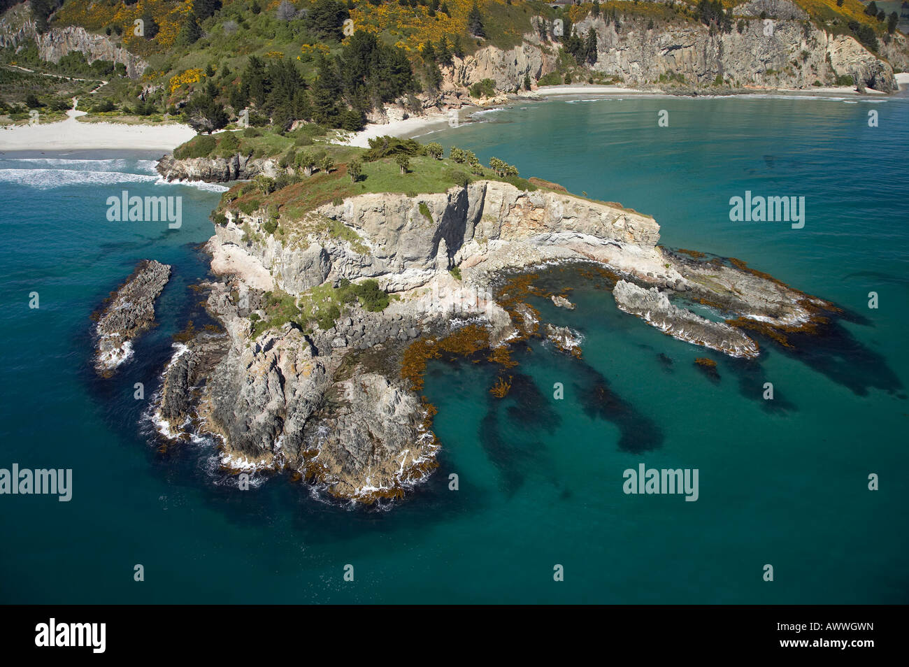 Mapoutahi Historic Maori Pa Site Purakanui Bay north of Dunedin South ...