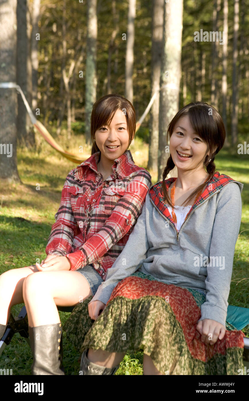 Portrait of teenage girls, rural scene Stock Photo - Alamy