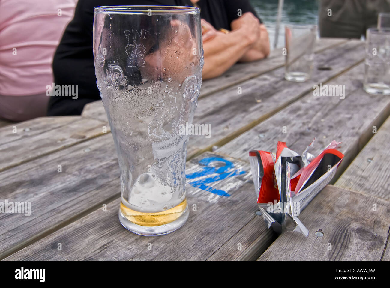 Empty pint glass Stock Photo - Alamy