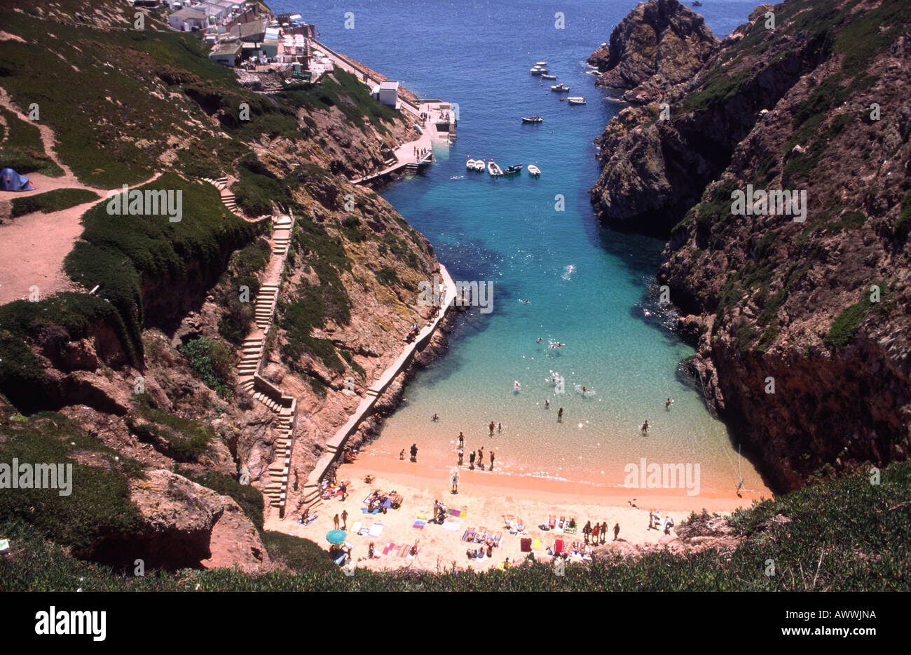 Berlenga island beach near Peniche Portugal Stock Photo - Alamy