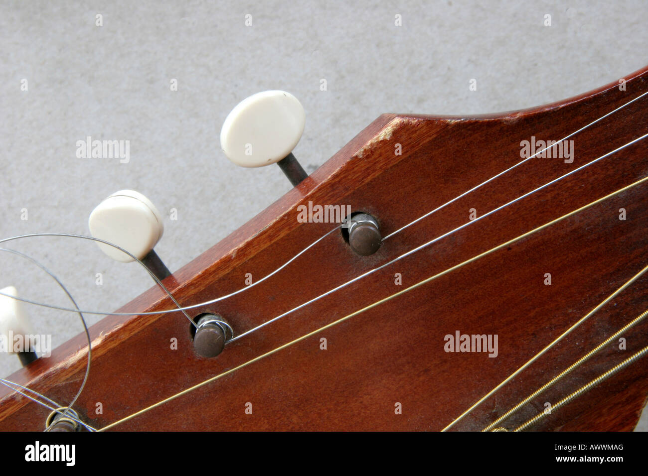 Top two strings of guitar are made of nickel Others are wound with ...