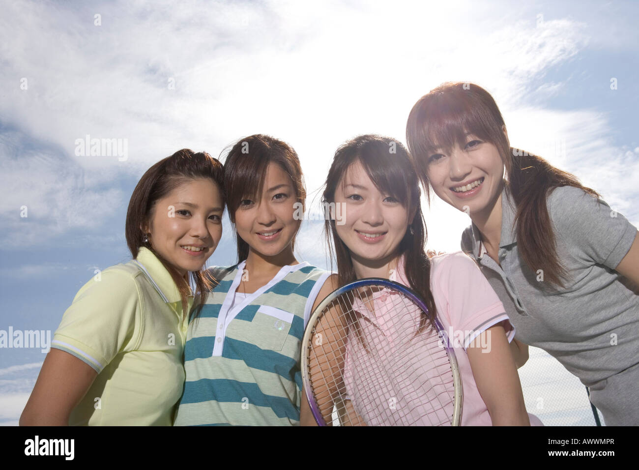 Portrait of four young women Stock Photo - Alamy