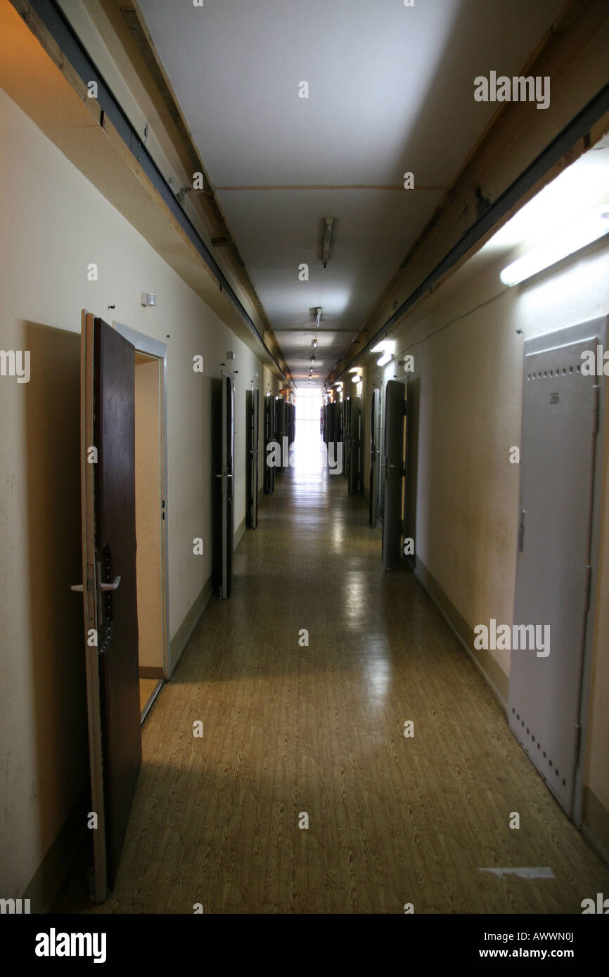 A corridor of interrogation room at the former Cold War Stasi prison ...