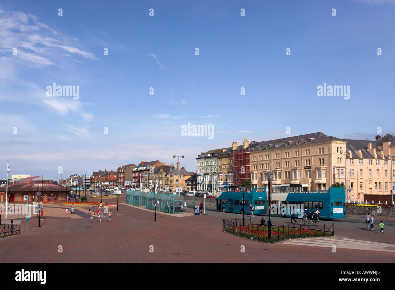 The bus terminus on East Parade in Rhyl North Wales Stock Photo - Alamy