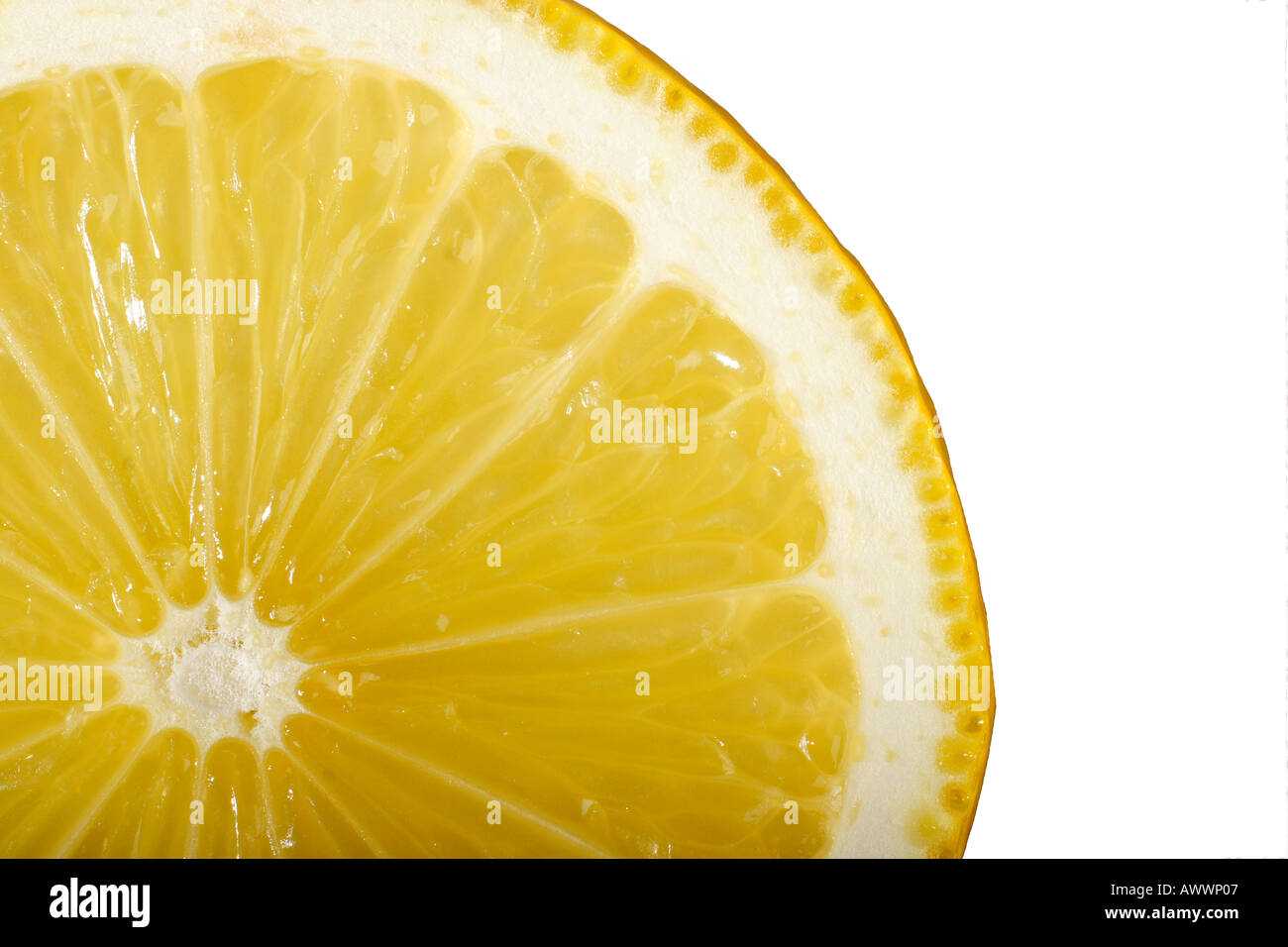 Cut lemon slice isolated Cut Out Stock Images & Pictures - Alamy