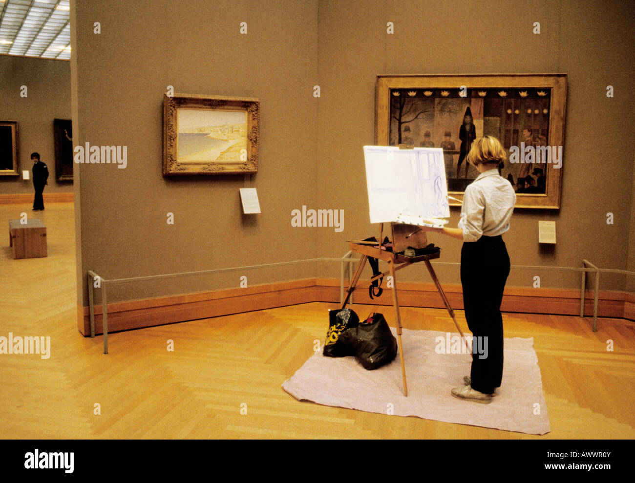 The Metropolitan Museum of Art Student Copying a Painting New York City ...