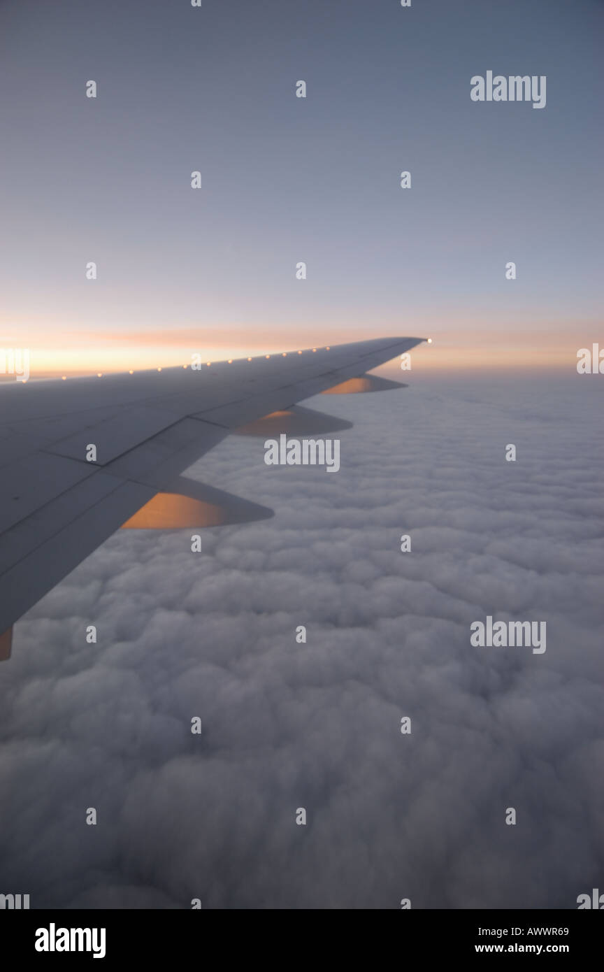 Jetliner wing photographed while inflight Stock Photo - Alamy