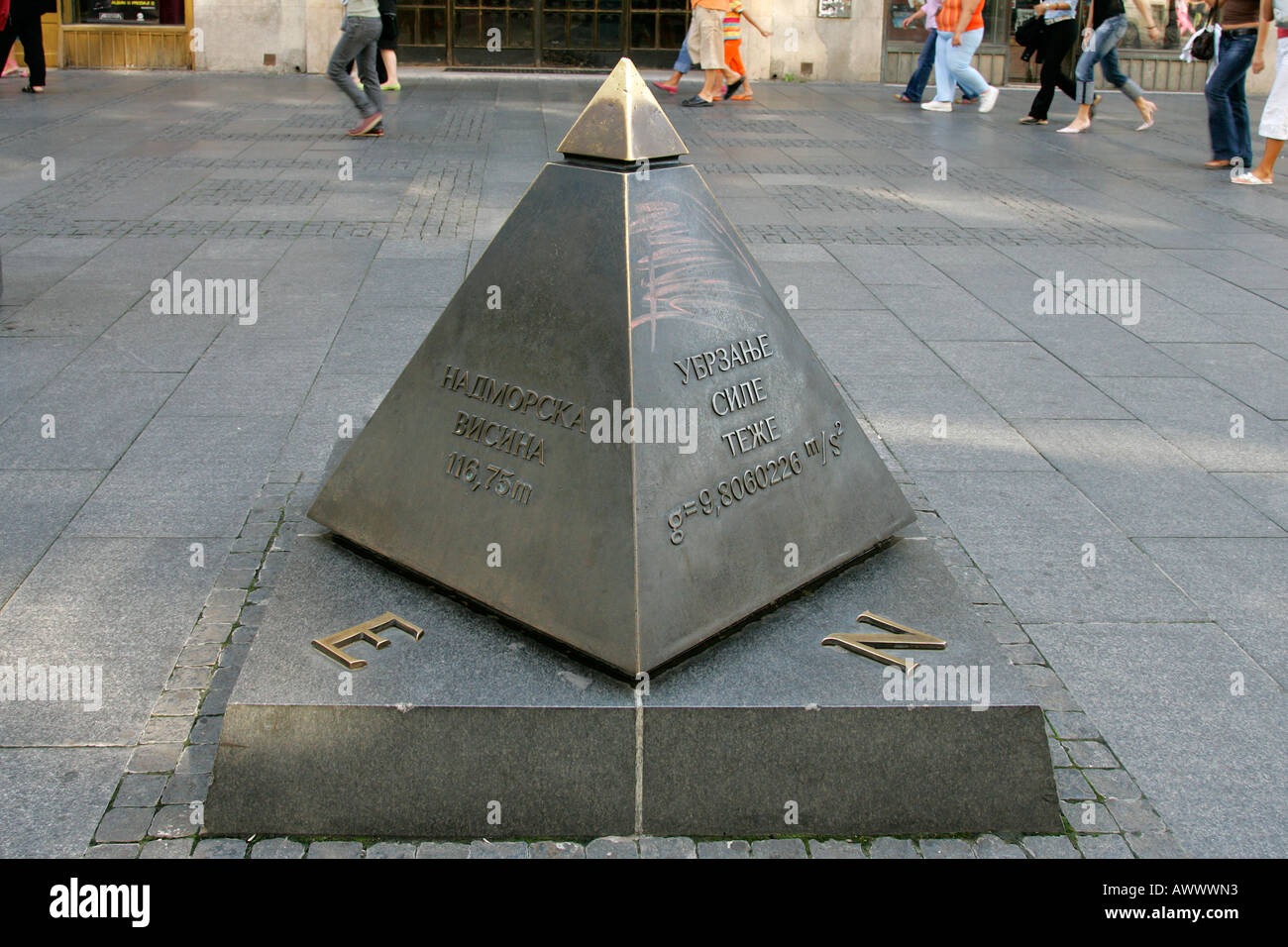 Serbian Academy of science Beograd brass monument sculpture Stock Photo ...