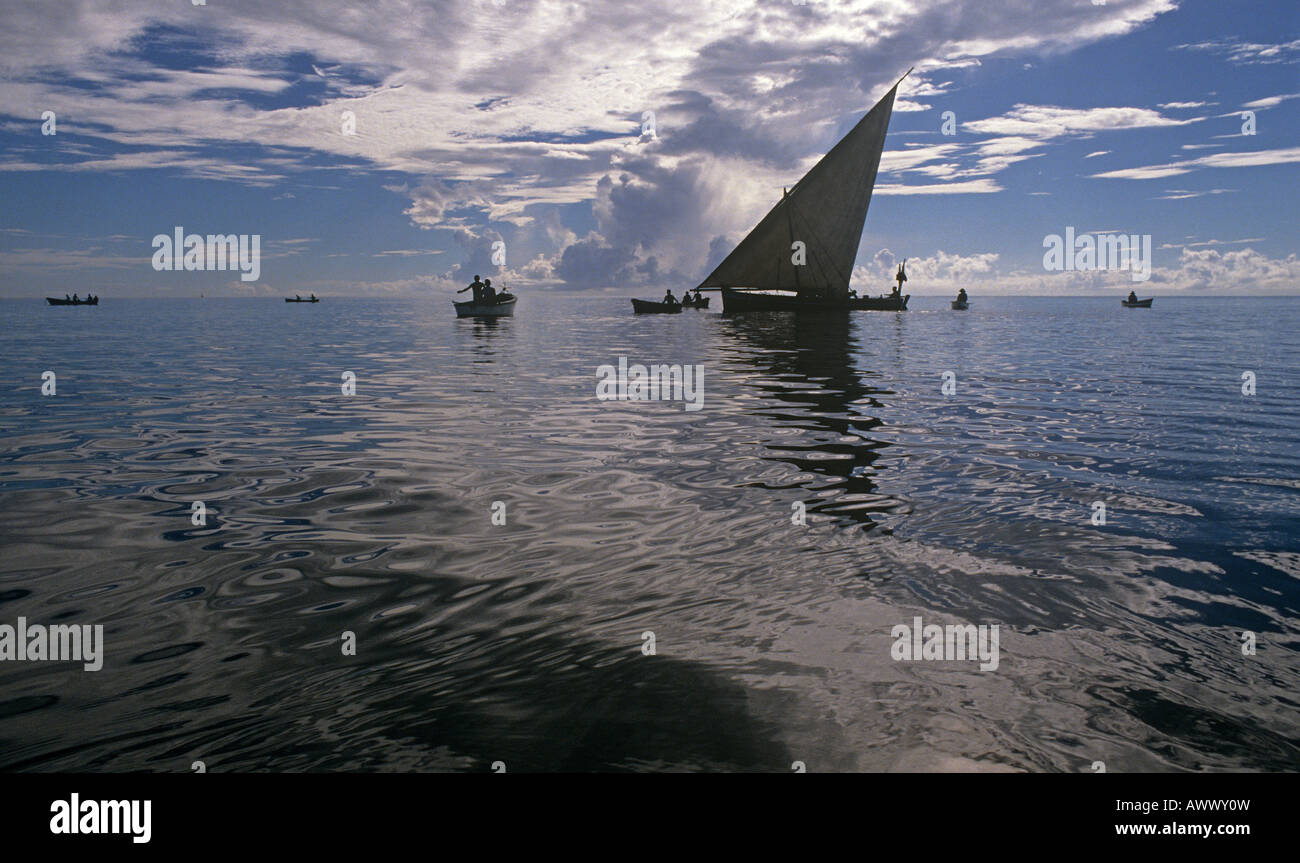 Fishing on the coast of Kenya looking out to the Indian Ocean near ...