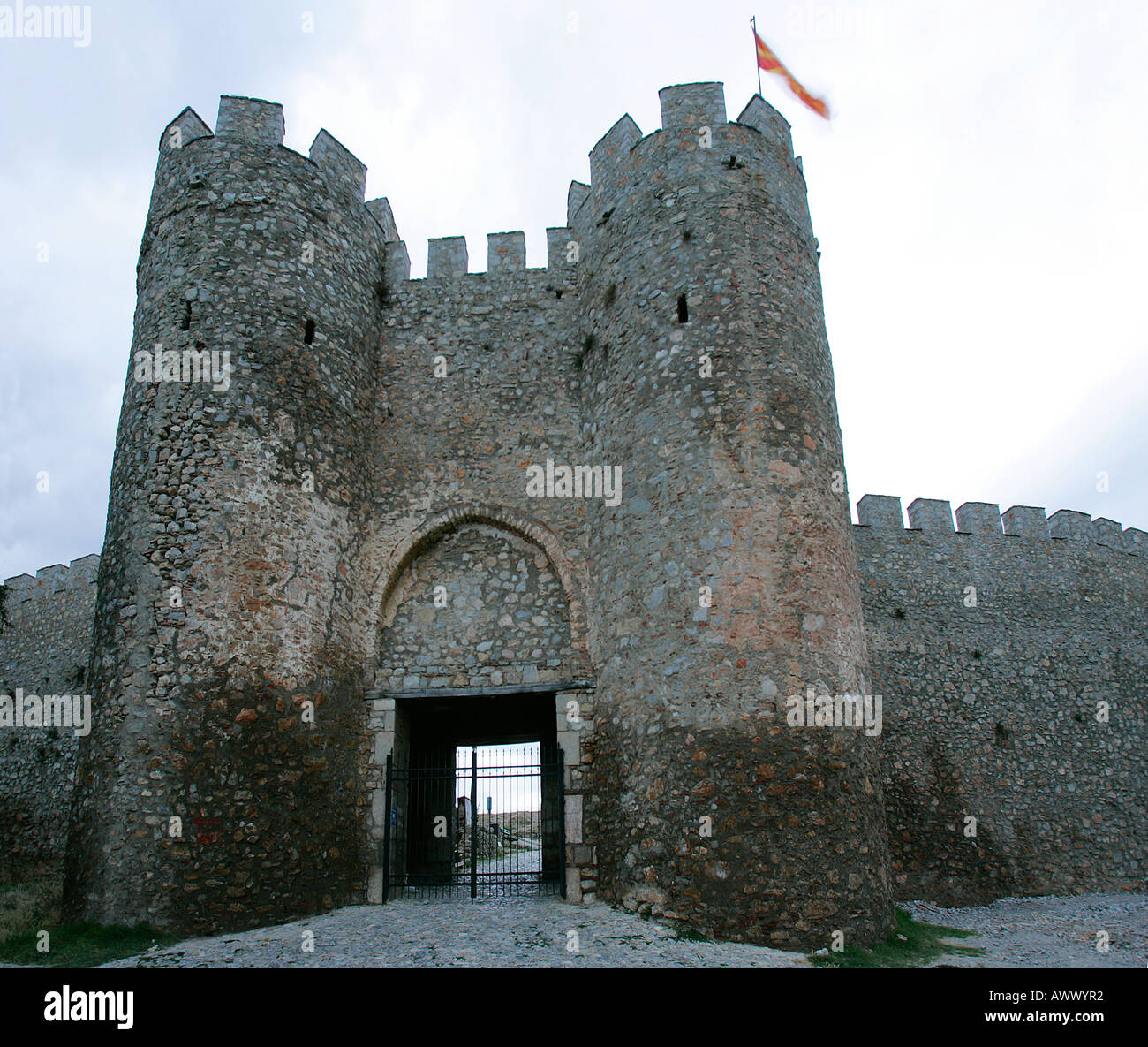 Samuel castle archeology Ohrid lake Shipter Macedonian local people ...