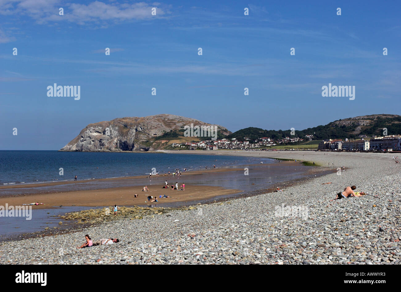Llandudno beach and the Little Orme Stock Photo - Alamy