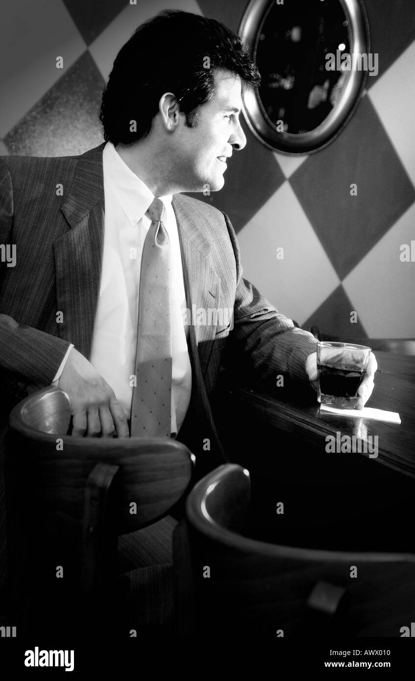 Businessman restaurant Black and White Stock Photos & Images - Alamy