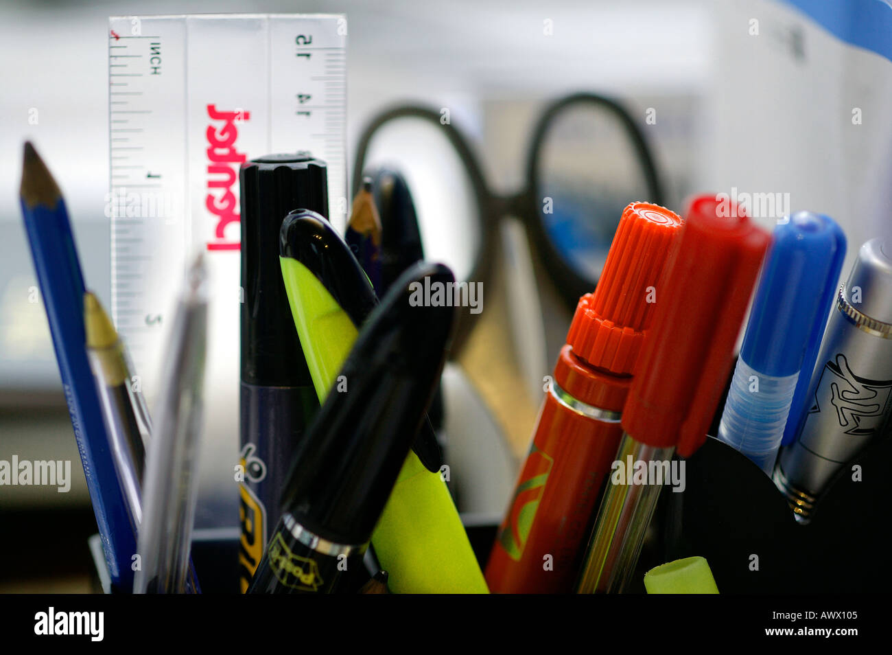 Stationary in an office Stock Photo - Alamy