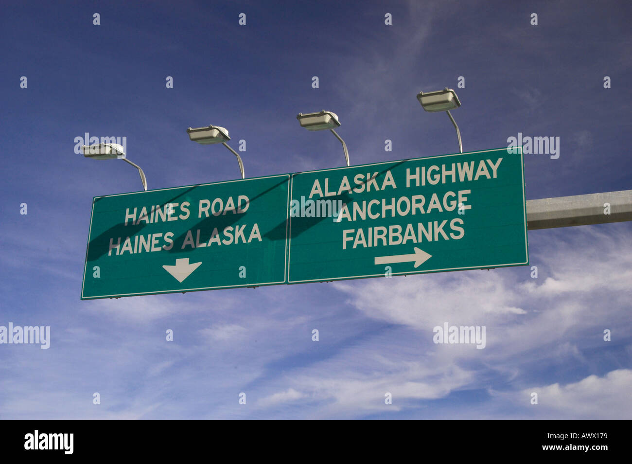 Alaska highway signs Stock Photo - Alamy