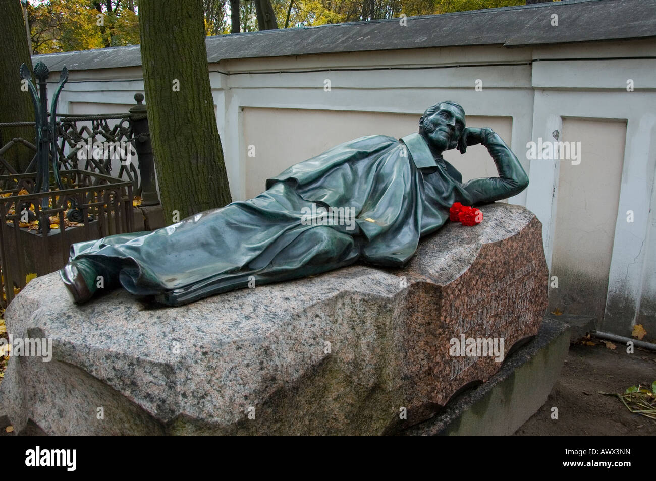 Grave of Adolphe Mahir in the Tikhvin Cemetery of the Aleksandr Nevsky ...
