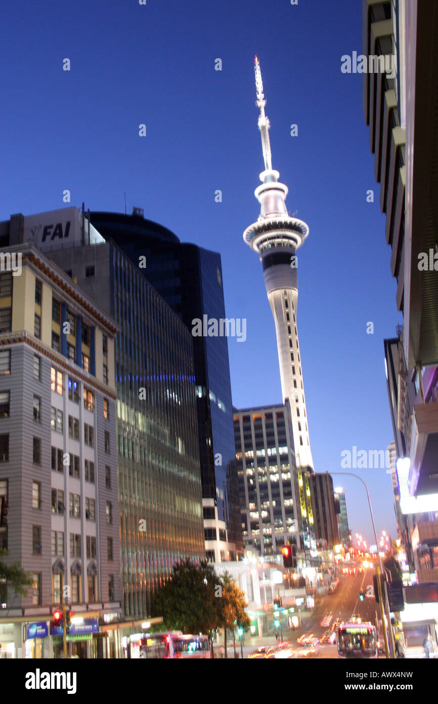 Auckland's Sky Tower in the centre of the city Stock Photo - Alamy