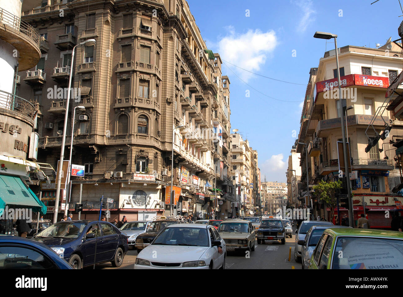 A busy morning in downtown Cairo, Egypt Stock Photo - Alamy