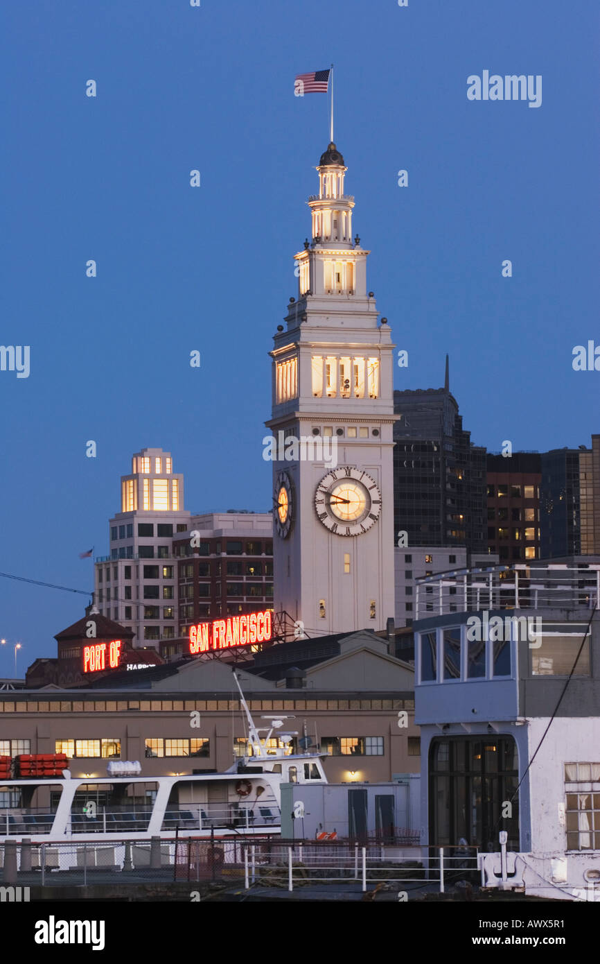 The Ferry Building during dusk San Francisco California USA Stock Photo ...