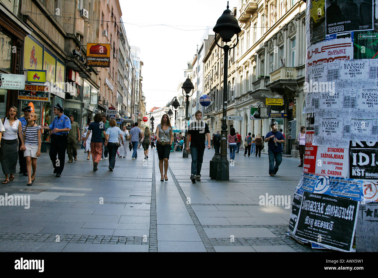 Belgrade capital city street tourism destination travel Yugoslavia ...