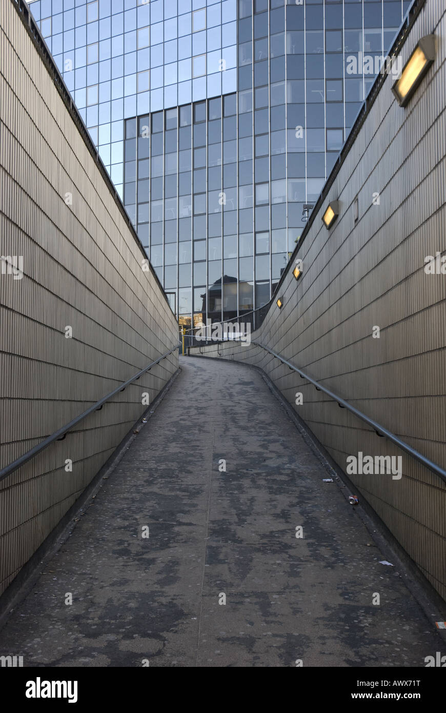The entrance ramp to Old Street tube station on the northern line, near ...