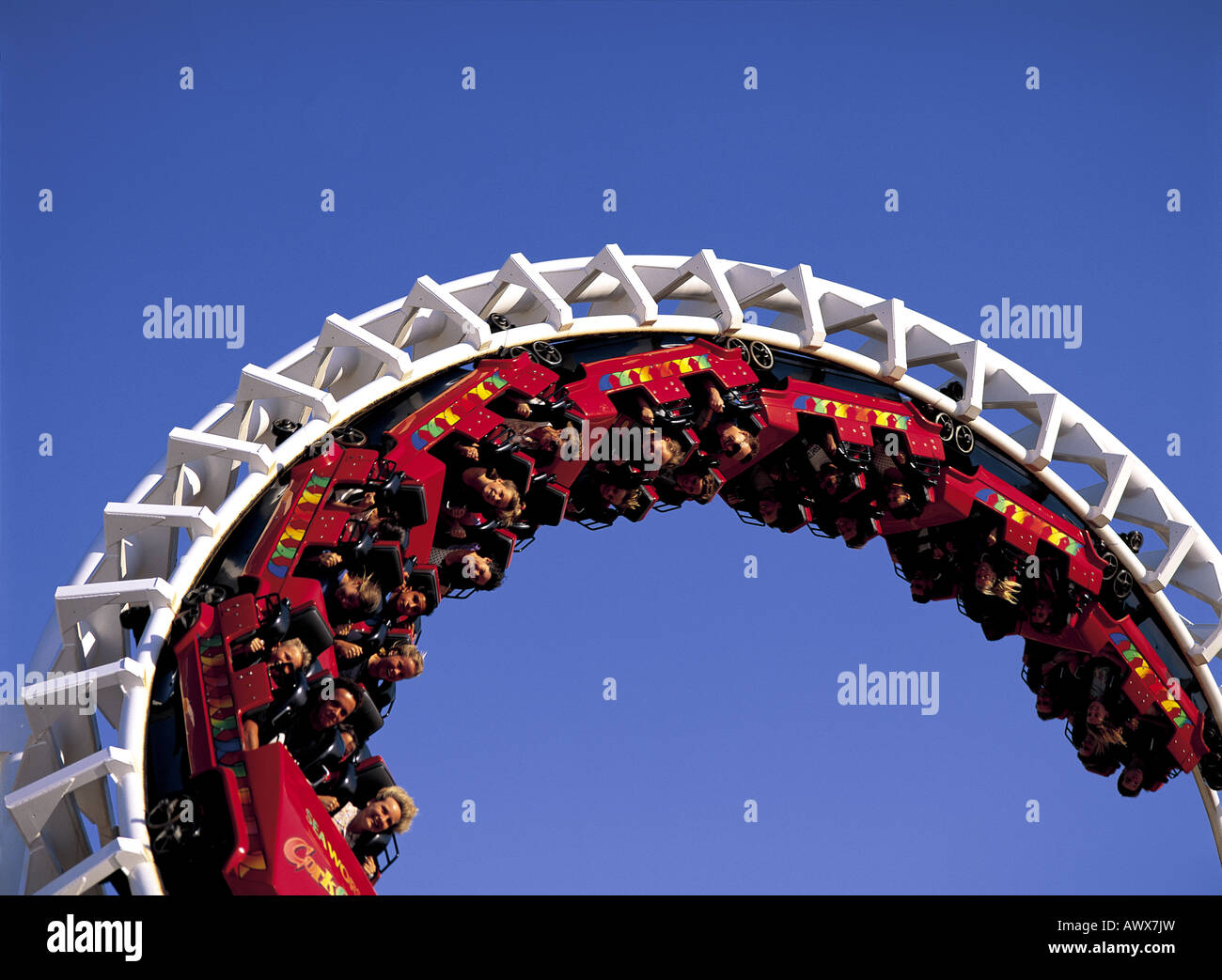 Corkscrew ride at Surfers Paradise Gold Coast Australia Stock Photo - Alamy