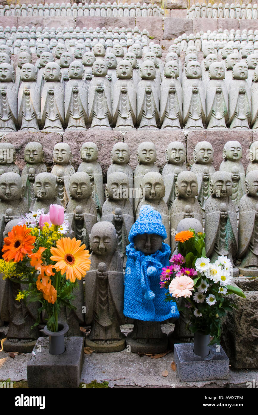Rows of jizo statues at Hasedera Temple representing stillborn or ...