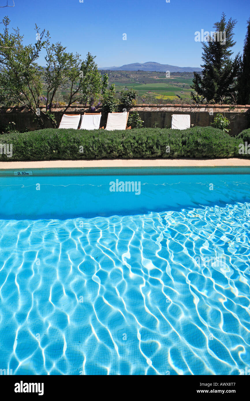 Large rustic hotel and swimming pool set in beautiful gardens in the ...