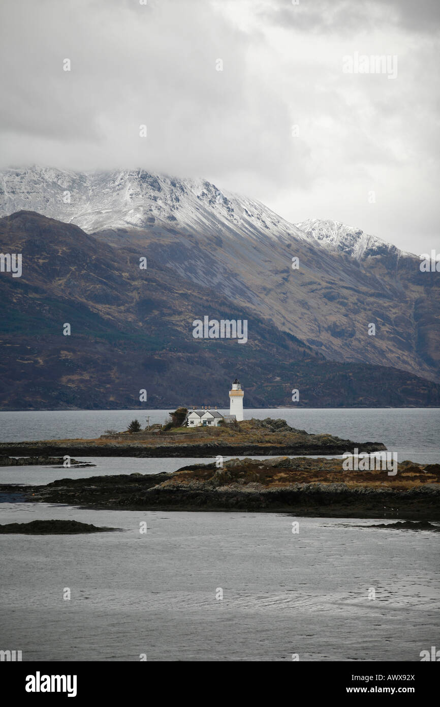 The Lighthouse at Eilean Sionnach Stock Photo - Alamy