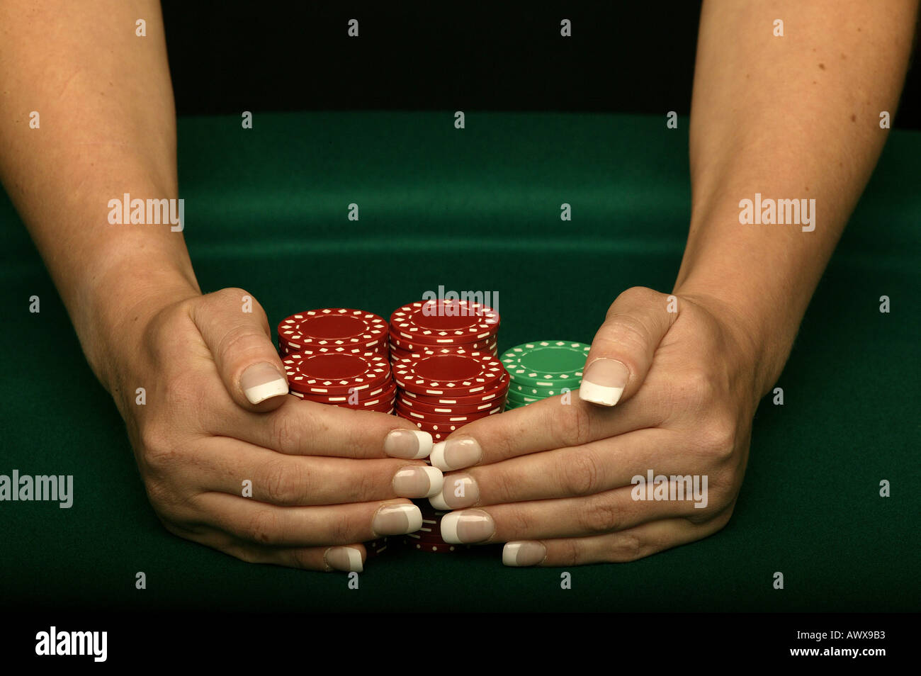 Winner s stack of chips Stock Photo - Alamy