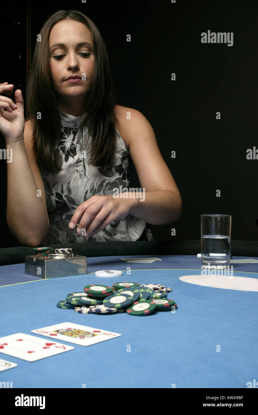 Poker girl cigar hi-res stock photography and images - Alamy