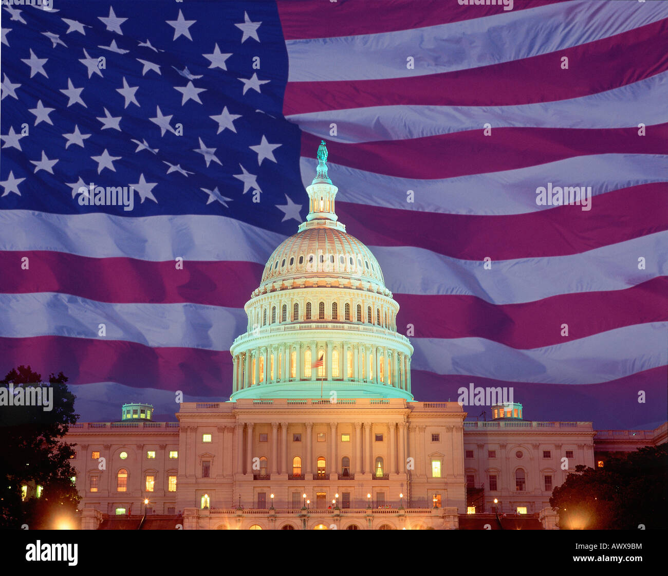 Us Capitol Building Flag High Resolution Stock Photography and Images ...